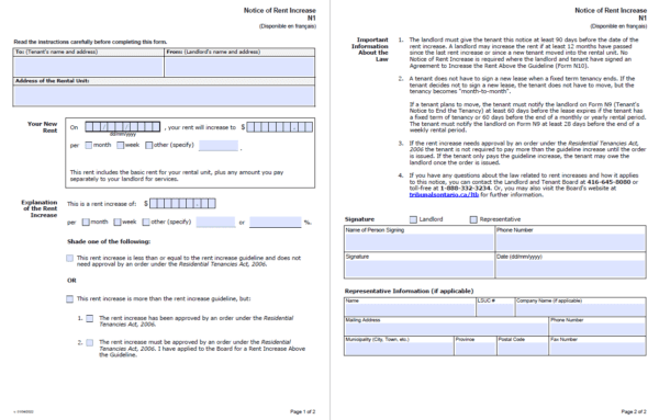 N1 Form LTB Ontario | Easy Guide on How to Serve an N1 Form