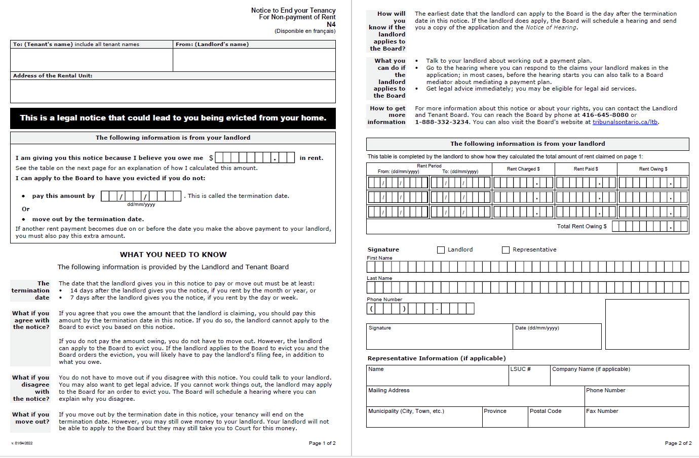 N4 Form LTB Ontario | Easy Guide on How to Serve an N4 Form