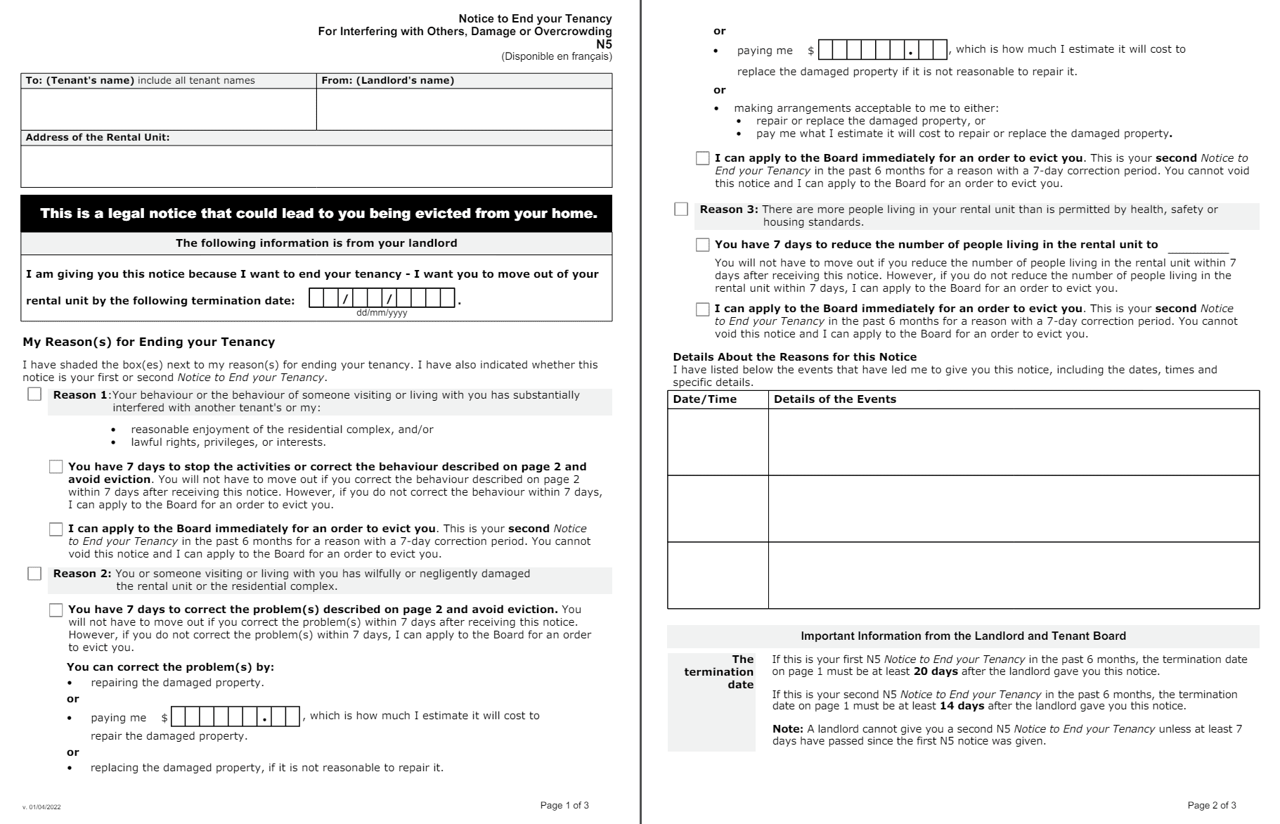 N5 Form LTB Ontario | Easy Guide on How to Serve an N5 Form